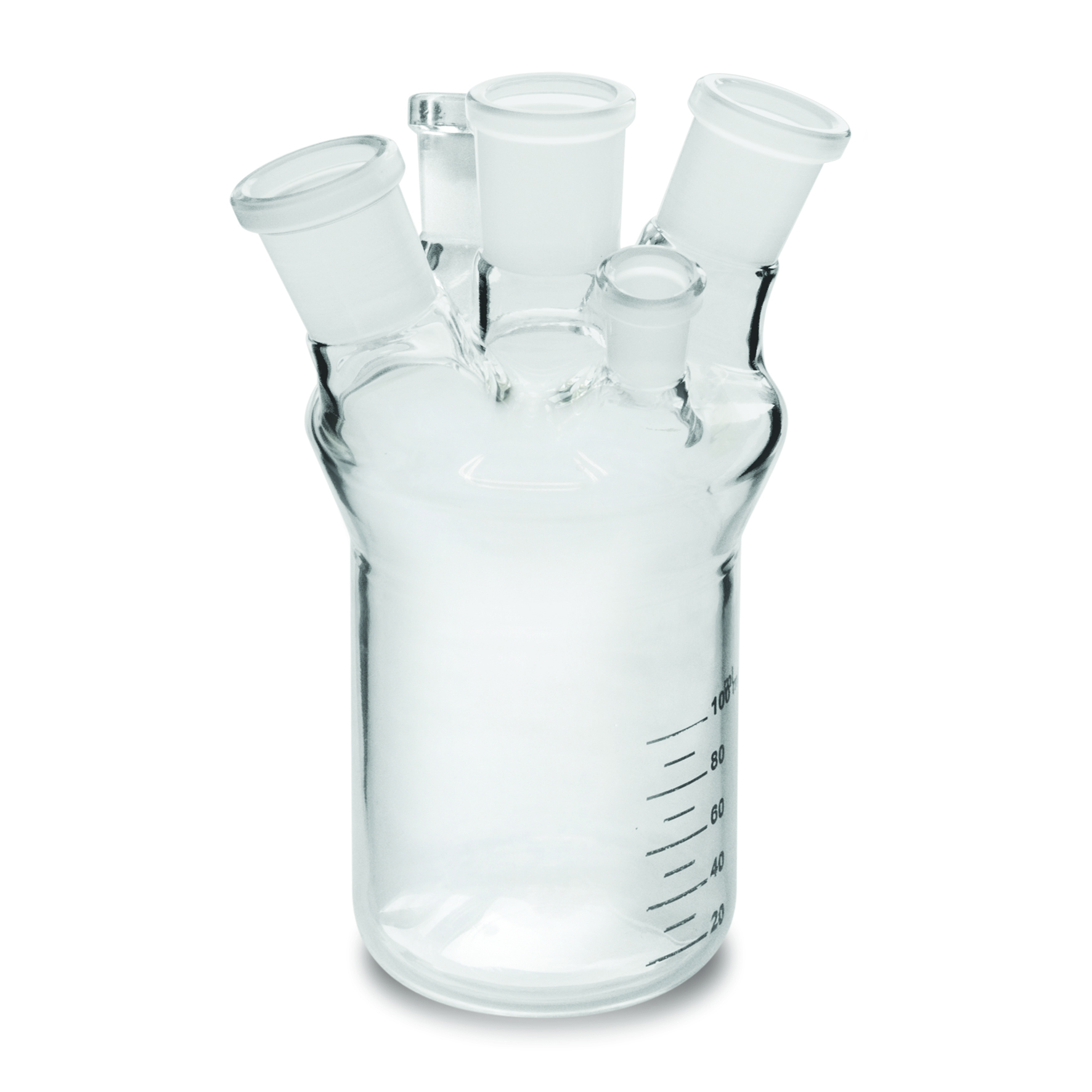 100 mL one-piece glass reactor, 5 ports - mt-agi.com